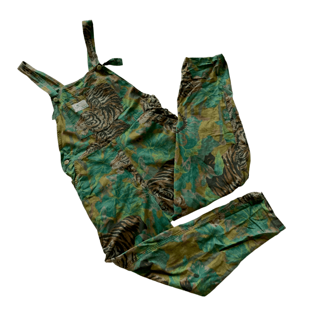 Kenzo 90s Tiger Print Green Overalls – QTarchives